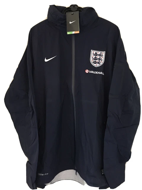 NIKE ENGLAND FOOTBALL Rare Player Issue Hood Waterproof Jacket Men’s XL ...