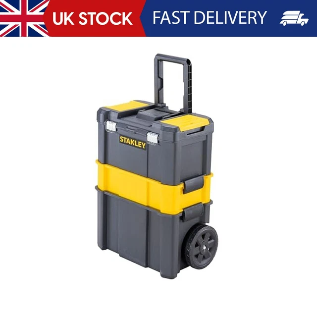 STACKING ROLLING WORKSHOP Mobile Tool Box Wheels Storage Garage ...