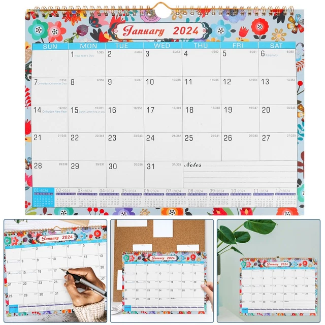CALENDRIER MURAL CALENDRIER anglais Calendrier mensuel Calendrier mural ...