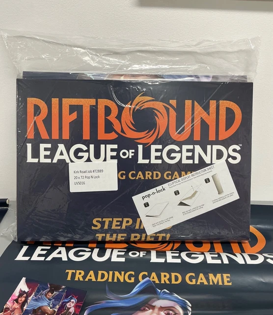 RIFTBOUND LEAGUE OF Legends Store Display Kit w/Totem & Vinyl Banner ...