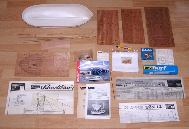 GRAUPNER KRABBEN-KUTTER KRABBE Tön 12 Schiff-Bausatz ~ Modell-Bau ...