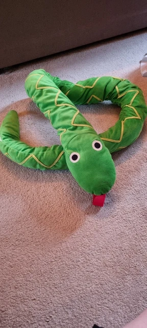 IKEA VATTENSNOK GREEN Snake Hand Puppet Soft Plush Stuffed Toy 71" £12. ...