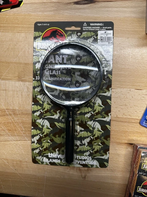 VINTAGE JURASSIC PARK Dinosaur Giant Magnifying Glass Universal Studios ...