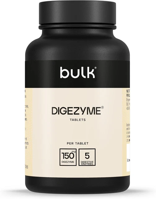 UK PURE DIGE Zyme Tablets Digestive Enzymes 150 Mg Pack of 90 Packaging ...