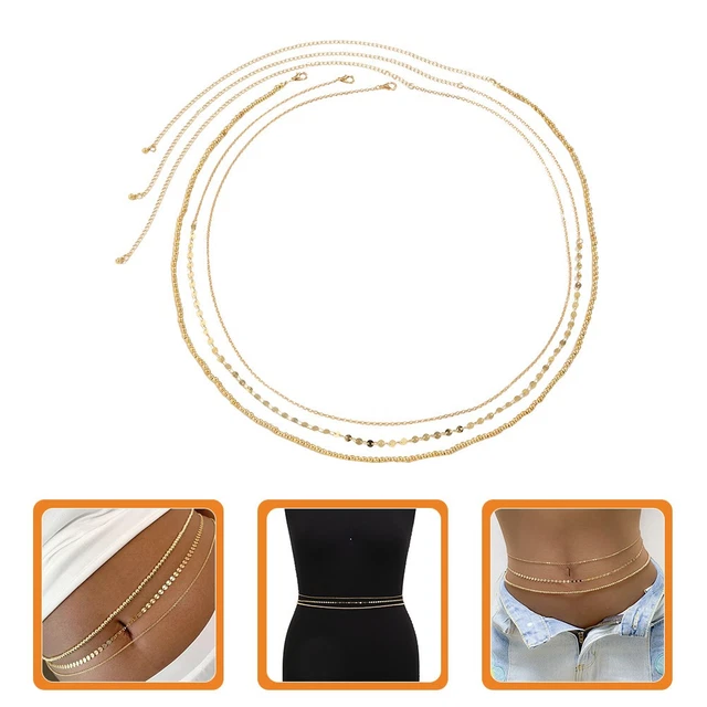 2 SETS WAIST Belt Belly Chains Chain Metal Waist Jewelry £11.99 - PicClick UK