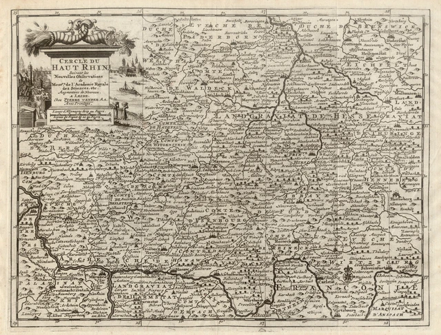 AXIA ORIGINAL GEOGRAPHIC Map Engraving Van Il Aa 1714 £145.84 - PicClick UK