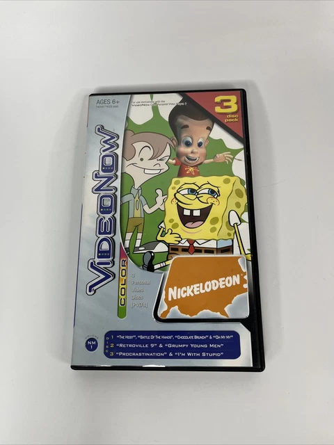 HASBRO VIDEO NOW Color Nickelodeon Spongebob Jimmy Neutron 3 PVD Disc ...