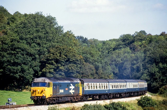 ORIGINAL 35MM SLIDE BR Class 50 no. 50048 at Dainton +rights for use £4 ...