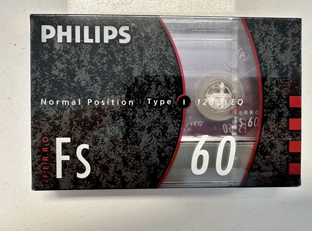 PHILIPS AUDIOCASSETTE FS 60, Ferro, neu, MC, Tape, selten, OVP, Typ I ...