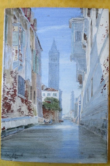 RARE - TABLEAU Venise - Ceramique Emaillee - Gustave Roy EUR 50,00 ...