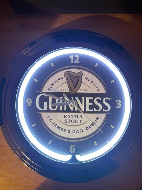 VERY RARE NEON Guinness Clock (Official Merchandise) £149.00 - PicClick UK