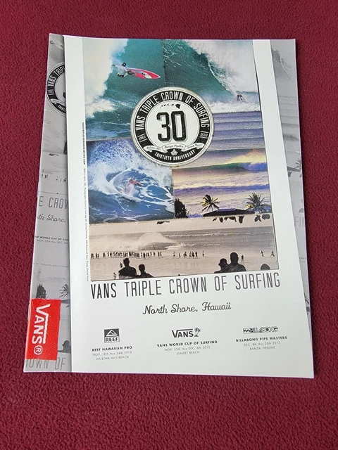 VANS TRIPLE CROWN Of Surfing 30th Ann Collector's Program Issue 2012 ...