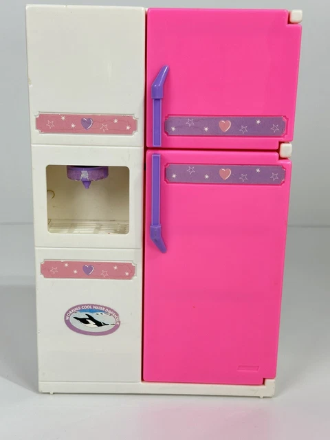 VINTAGE GOLDLOK TOYS Lighted Kitchen Set Barbie Doll Size Fridge Pink ...
