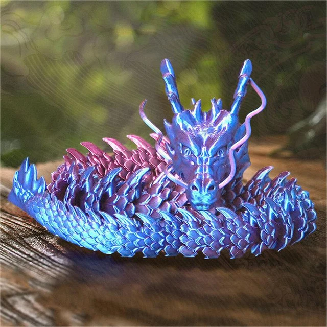 3D PRINTED CHINESE Dragon Full Body Joints Movable Home Decoration ...