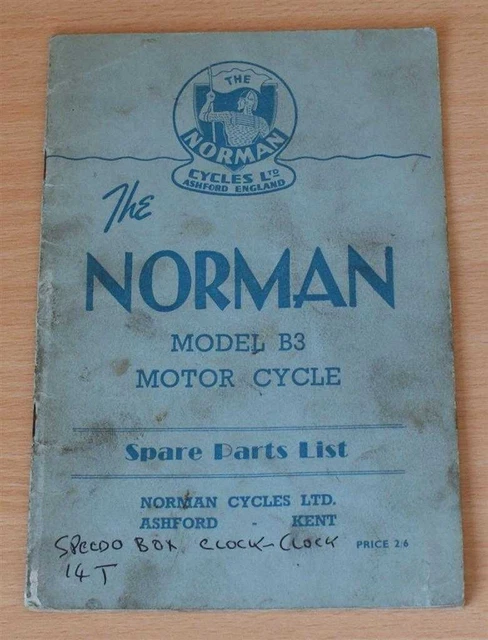 MOTOR CYCLES: NORMAN Cycles Ltd; Norman Model B3 Motor Cycle General ...