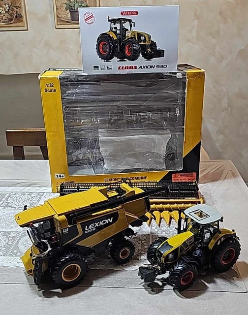 CAT CLAAS LEXION 590r Norscot + Claas Axion 930 Yellow Leonard Weiss ...