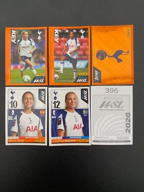 PANINI WSL 2025/26 - Spurs - Football Stickers - Mint Condition - (130 ...
