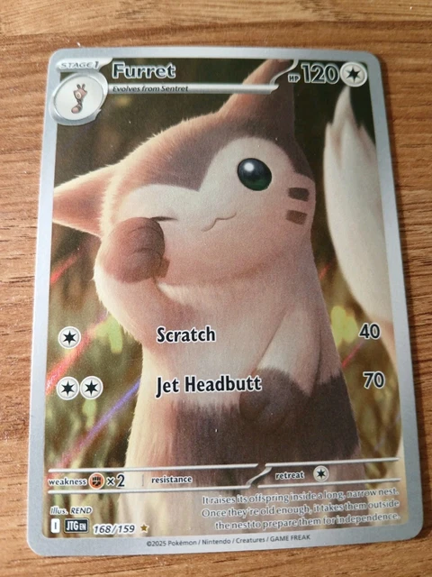 FURRET 110/100 POKÉMON TCG Journey Together Art Rare Full Art 2025 £5. ...