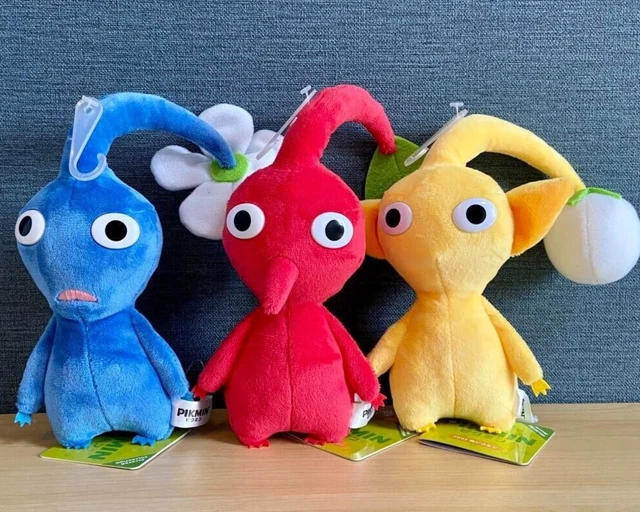 SET OF 3 Sanei Boeki Red Pikmin, Blue Yellow Pikmin Plush Toy £140.68 ...