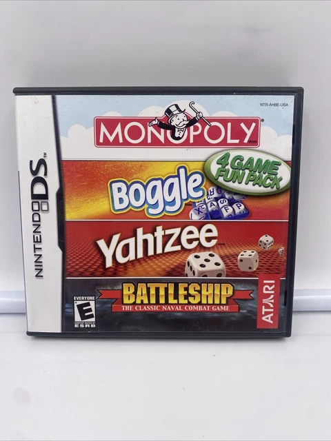 MONOPOLY BOGGLE YAHTZEE Battleship Complete (Nintendo DS) WORKS! $22.99 ...