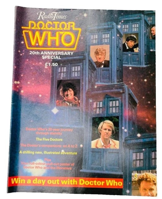 DOCTOR WHO RADIO TIMES 20TH ANNIVERSARY SPECIAL & POSTER 1983 Great ...