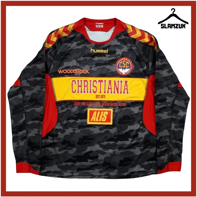 CHRISTIANIA FOOTBALL SHIRT Hummel XXL 2XL Away Kit Fodboldtrøje 2016 ...
