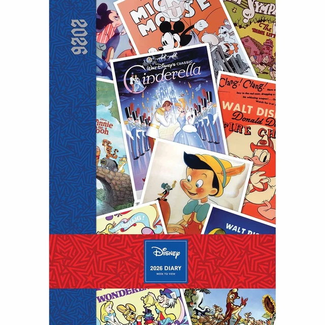 DISNEY VINTAGE POSTERS 2026 A5 Diary £12.65 - PicClick UK