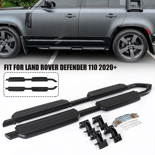 FOR LAND ROVER Defender 110 L663 Black Running Board Side Steps Edition ...