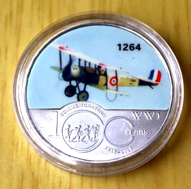 100 YEARS MEMORY of First World War WW1 Medal Coin - Aircraft 1264 ...