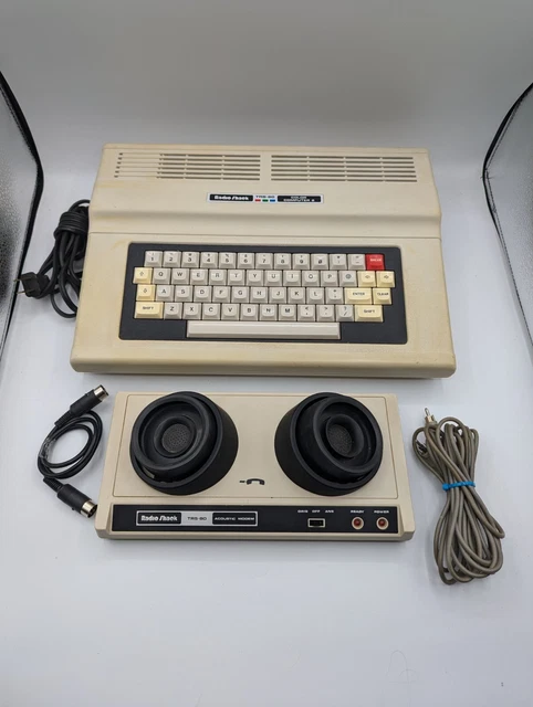 RADIO SHACK TRS-80 Color Computer 2 Works WITH The Acoustic Modem ...