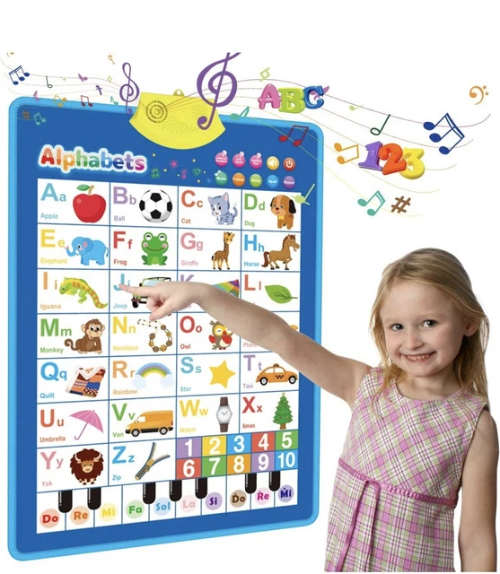 ALPHABET WALL CHART Interactive, Talking ABC & 123s Educational ...
