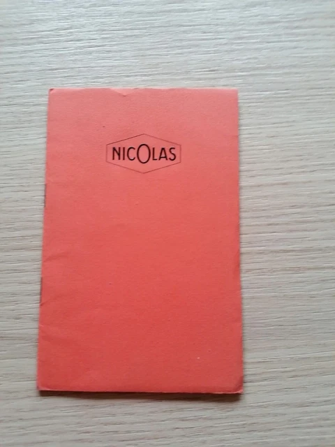 PETIT CATALOGUE DES Etablissements des Vins Nicolas et sa publicité de ...