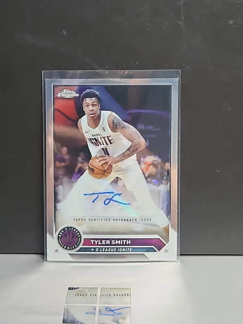 2023/24 TOPPS CHROME G-League Tyler Smith Auto Autographe #Ac-Ts Ignite ...
