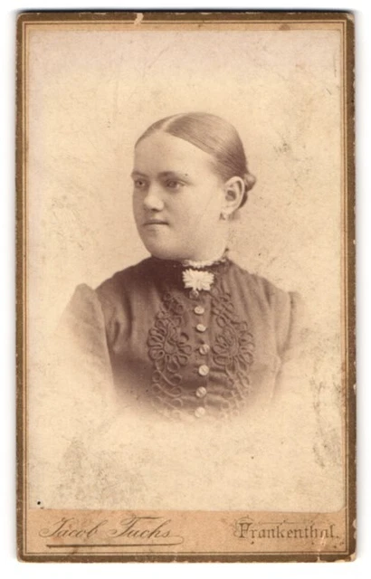 FOTOGRAFIA JACOB FUCHS, Frankenthal, ritratto Maria ciliegio da ragazza ...