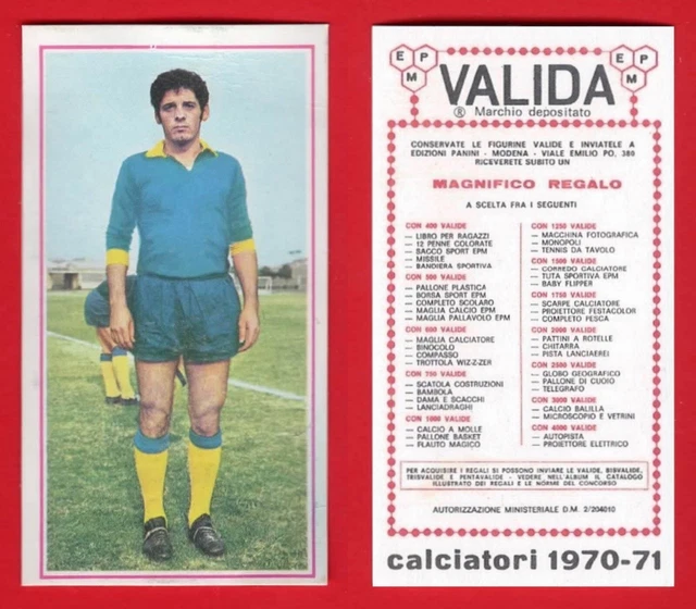FIGURINA CALCIATORI PANINI 1970/71 - Nuova - Perazzini - Verona EUR 1 ...