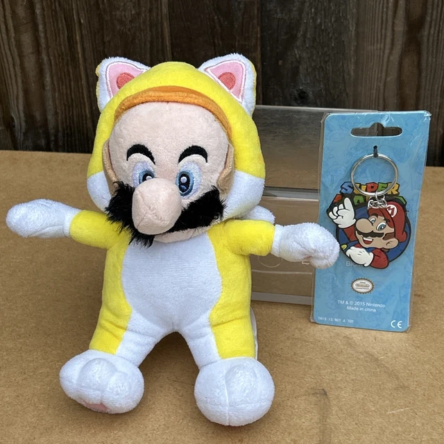 SUPER MARIO 3D World Cat Mario Plush And Keyring. £9.99 - PicClick UK