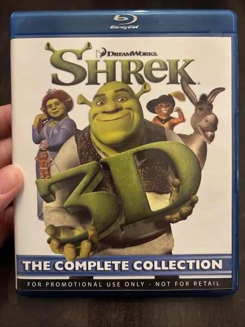 SHREK 3D THE Complete Collection Promotional 4-Disc Set Blu-ray 3D ...
