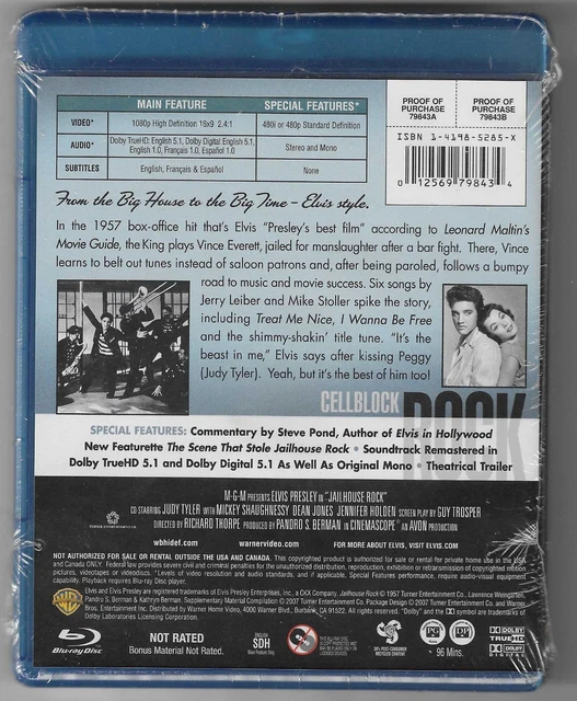 ELVIS PRESLEY BLU-RAY - Jailhouse Rock [Region Free] £10.80 - PicClick UK