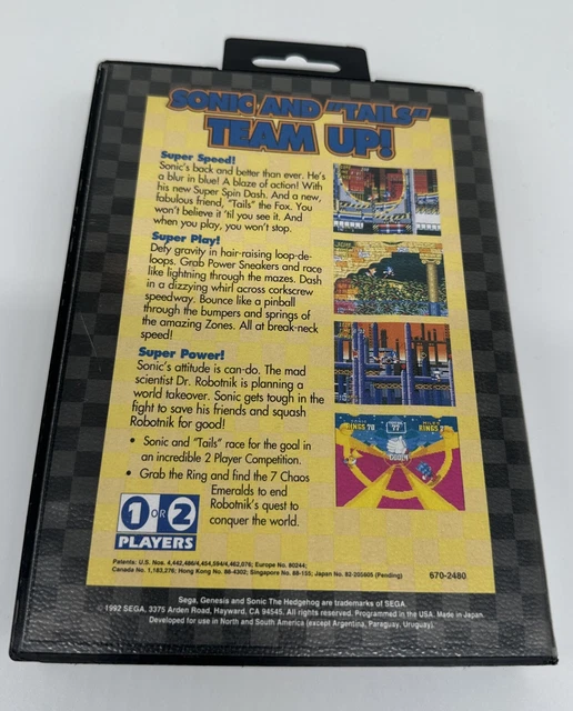 JEU SEGA MEGA Drive : Sonic The Hedgehog 2 - module avec instructions ...