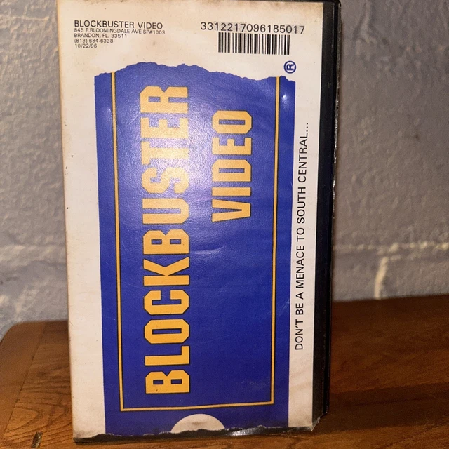 BLOCKBUSTER VIDEO A VHS Plastic Clamshell Case & Tape Don’t Be A Menace ...