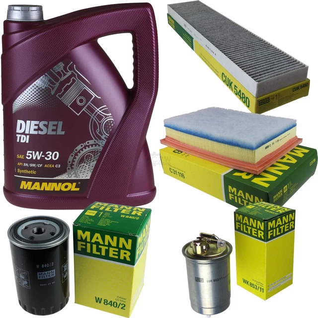 MANN-FILTER INSPECTION SET 5L MANN-FILTER Diesel TDI 5W-30 pour VW ...