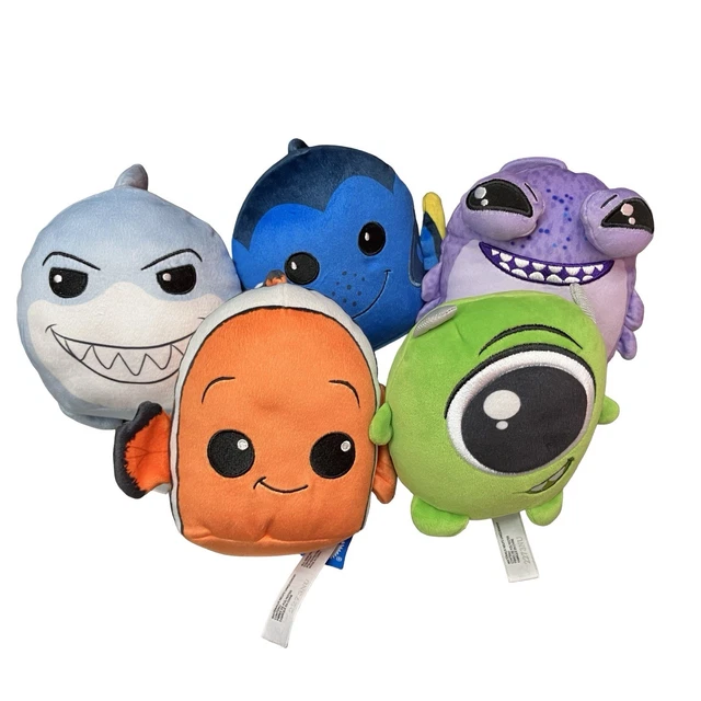 MATTEL DISNEY PIXAR Cuutopia Plush Bundle 5 Monsters Inc Finding Nemo ...