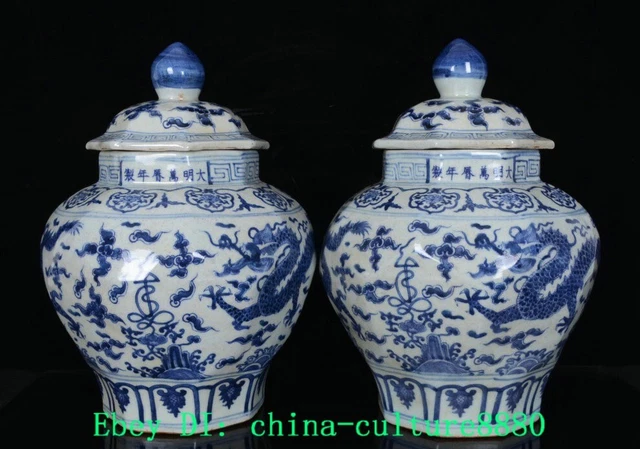 12.9 &DYNASTIE MING Qinghai porcelaine Feng Shui Dragon bête EUR 828,00 ...