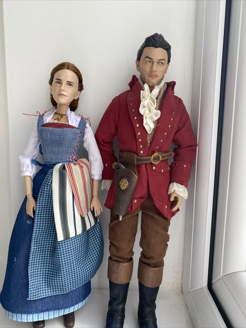 DISNEY STORE BEAUTY & The Beast Belle & Gaston Doll Set Live Action £27 ...