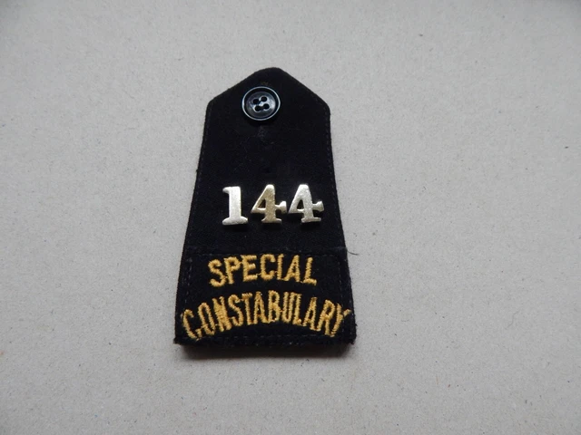 OBSOLETE BRITISH POLICE Special Constabulary 144 Epaulette Badge CT £11 ...