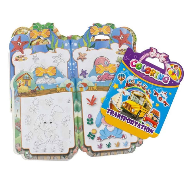 LIBRO DA COLORARE Montessori doodle libro pittura disegno per bambini ...