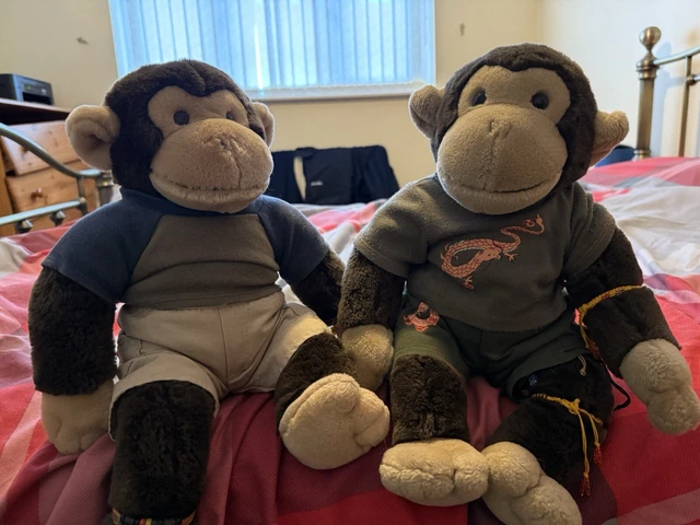 BEAR FACTORY MONKEY Brown 16" Plush Soft Toy Cuddy Chimp Stuffed Animal ...