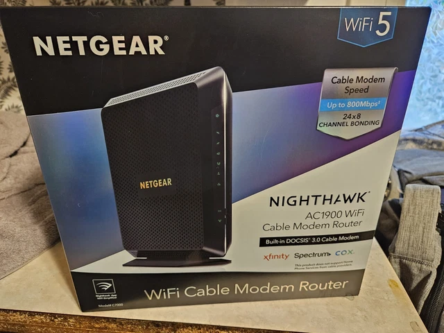 NETGEAR NIGHTHAWK C7000V2 AC1900 Wi-Fi Cable Modem Router $15.50 - PicClick