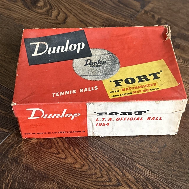 VINTAGE EMPTY BOX for Dunlop Fort 1954 LTA Official Tennis Balls £12.50 ...