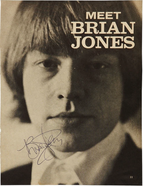 BRIAN JONES SIGNED Photograph - Rock Star - ROLLING STONES - 10"x8 ...
